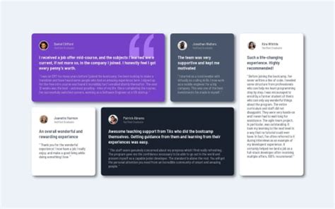 Frontend Mentor Responsive Testimonials Grid Section With Css Grid