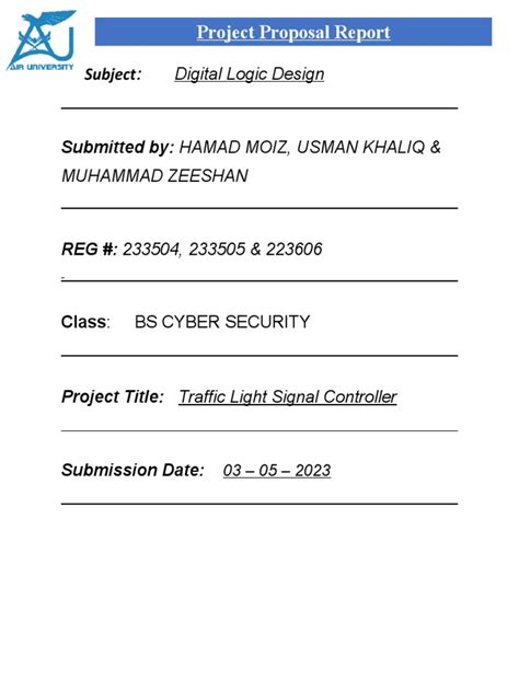 dld project perposal pdf traffic traffic light
