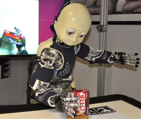 the icub humanoid robot performing a precise grasping task by