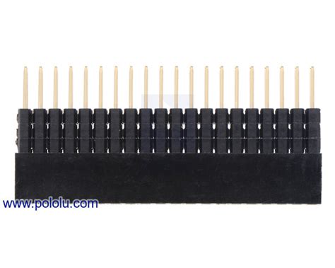 pololu stackable 0 100″ female header with extra 0 3″ spacer 2x20