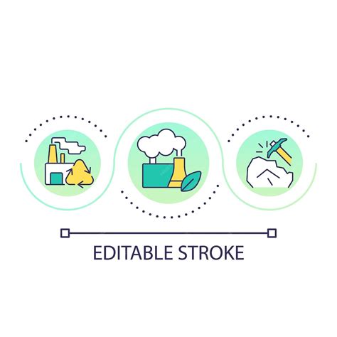 premium vector reduce industrial impact loop concept icon