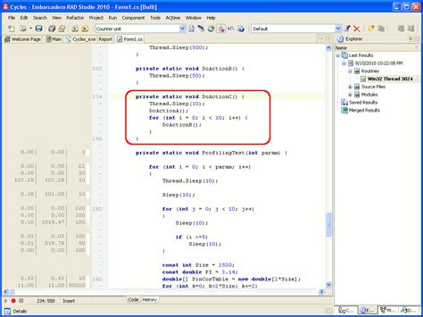 performance profiler tutorial 5 further analysis aqtime documentation