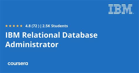 Ibm Relational Database Administrator Professional Certificate Coursera