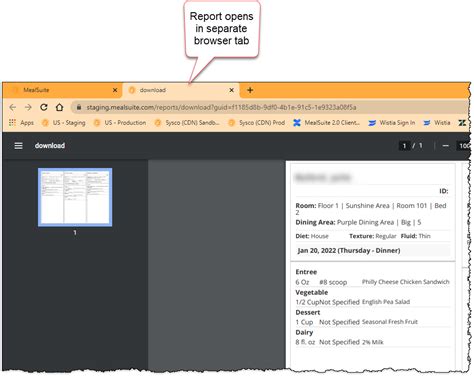Generating A People Report Mealsuite