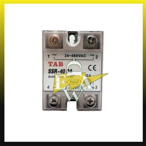 Jual Solid State Relay 1 Phase Ssr 40da 1 Phase Dc Ac 40 Ampere Tab Shopee Indonesia
