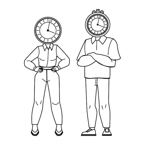 Premium Vector Worker Time Management Vector