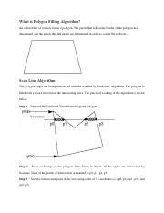 Polygon Filling Pdf What Is Polygon Filling Algorithm An Ordered List Of Vertices Forms A
