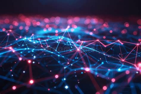 Abstract Glowing Connecting Dots And Lines Background Network Connection Wallpaper Generative