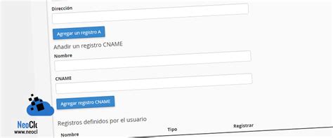 Registro Cname Record Neocloudhost