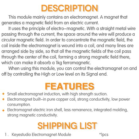 Keyestudio Electromagnet Module For Arduino DIY Projects