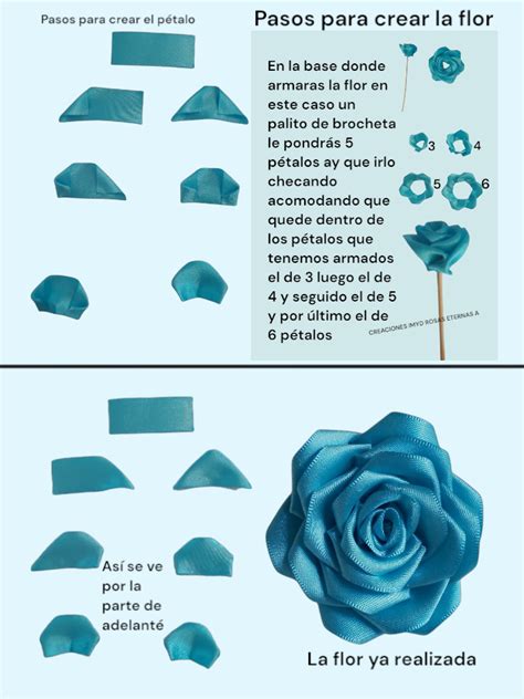 Pasos Para Crear Una Flor De Listón Materiales Para Hacer Un Ramo De