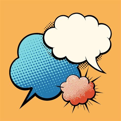 Premium Vector | Comic Speech Bubbles Pop Art Style