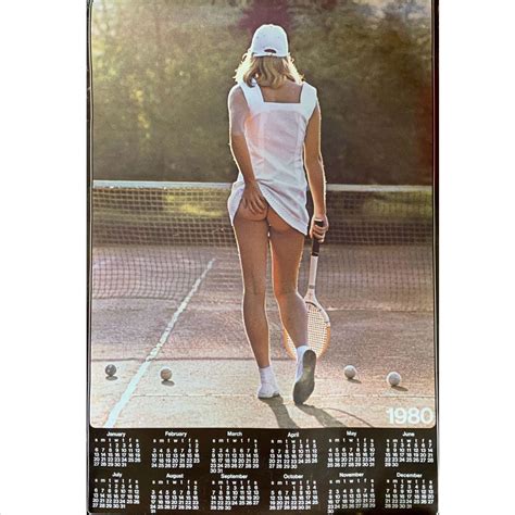 Tennis Girl Original 1980 Athena Calendar Poster By Martin Elliott