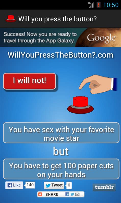 Amazon Com Will You Press The Button Appstore For Android
