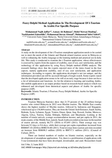 Pdf Fuzzy Delphi Method Application In The Development Of I Tourism