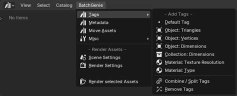 batchgenie asset assistant rendering importing exporting and batch