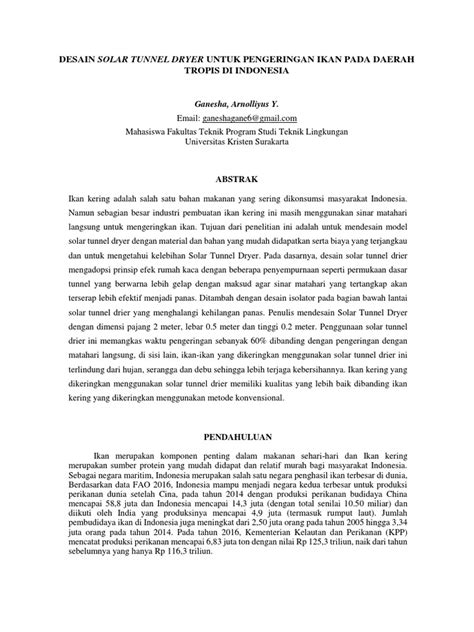Jurnal Solar Tunnel Dryer Pdf