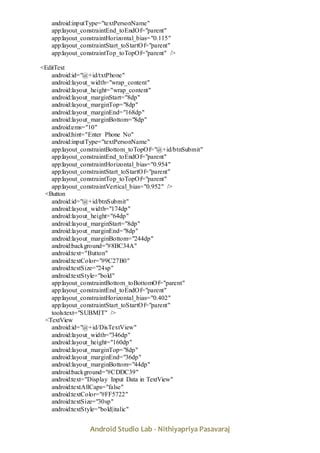 Creation Of Simple Application Using Step By Step PDF