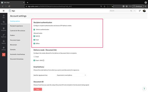 Recipient Authentication