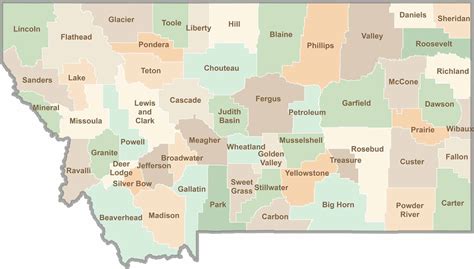 Flathead County Map Montana Us County Maps