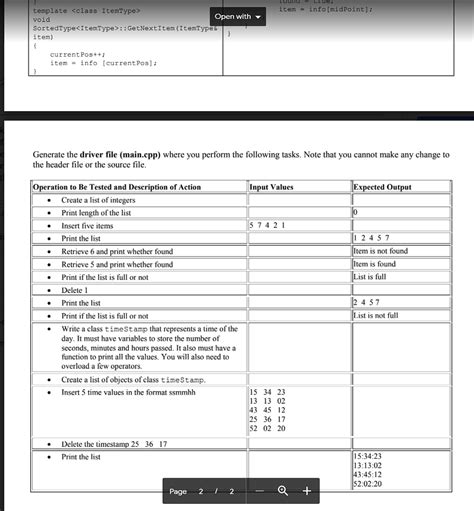 Solved Sortedtypeh Template Open With Edtype Insert