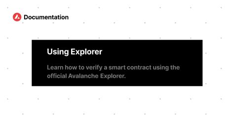 Using Explorer Avalanche Builder Hub