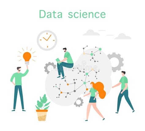 data science research business analytics people stock vector