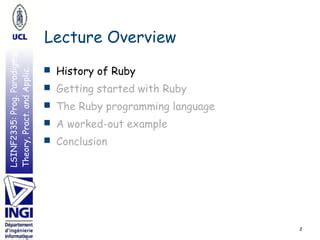 Introduction To Ruby PDF Programming Languages Computing