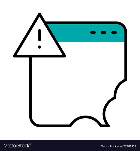 Cyber Security Concept Broken Web Page Royalty Free Vector