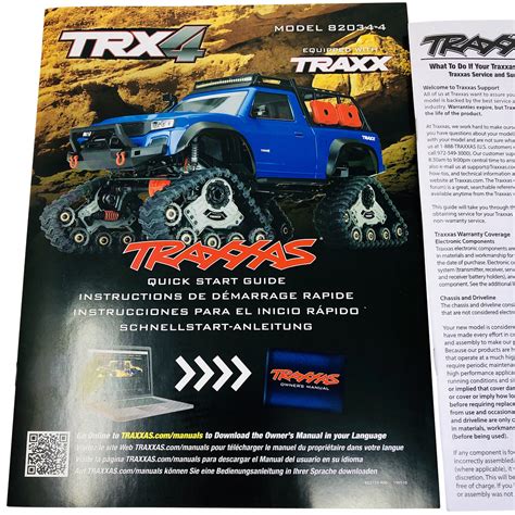 Traxxas Trx4 Trx 4 Equipped With Traxx 82034 4 Quick Start Guide Manual