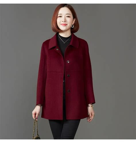 여성코트 엄마룩 가을 숏모직 코트 중장년 양면 캐시미어 꾸니몽3 티몬