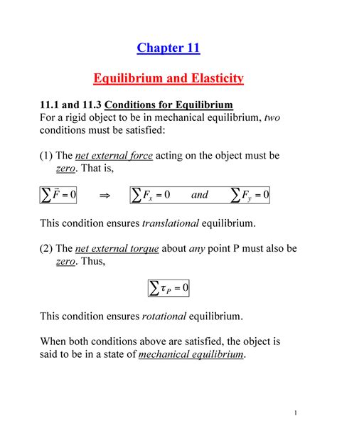 Chapter 11 Zemansky Lecture Notes 11 Chapter 11 Equilibrium And Elasticity 11 And 11