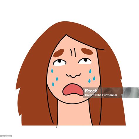 슬픈 여자는 고통과 슬픔으로 운다 흐느끼는 소녀 플랫 캐릭터는 눈물을 흘리며 불행과 절망의 감정을 표현합니다 20 29세에 대한 스톡 벡터 아트 및 기타 이미지 Istock