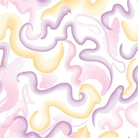 Abstract Wavy Lines Seamless Pattern Spring Organic Texture With Flowing Wavy Shapes Beautiful