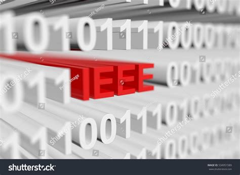 Ieee Binary Code Blurred Background 3d Stock Illustration 534951589