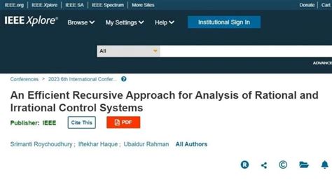 an efficient recursive approach for analysis of rational and irrational