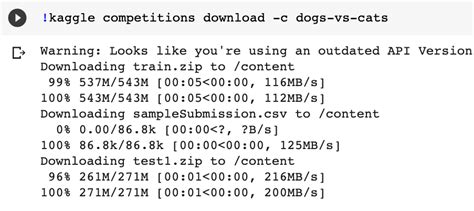 Using Kaggle Datasets In Colab