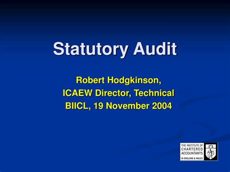 Ppt Statutory Audit Powerpoint Presentation Free Download Id 5433104