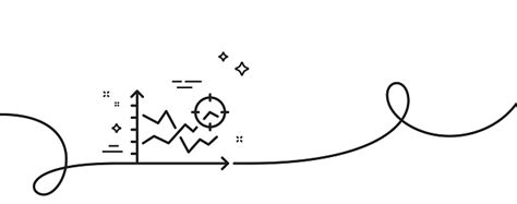 Seo Analysis Line Icon Web Targeting Chart Sign Traffic Management Continuous Line With Curl