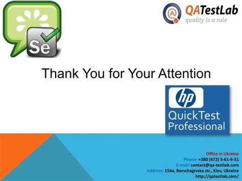 Selenium Vs Qtp Ppt Free Download