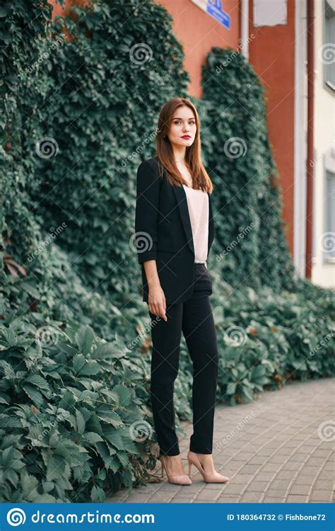 Red Haired Model Posing In The Garden Stock Photo Image Of Babe Person 180364732