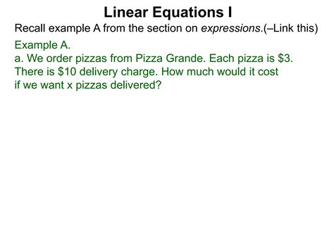 42 Linear Equations Ppt
