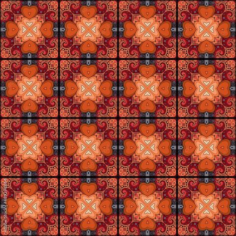 Vektorová Grafika „seamless Tile Pattern Crazy Patchwork Quilt