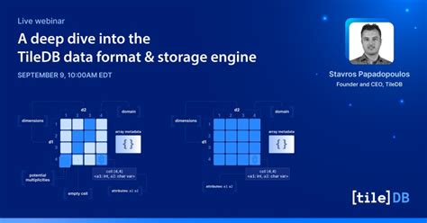 Tomorrow Were Examining All Things Tiledb Embedded Our Open Source