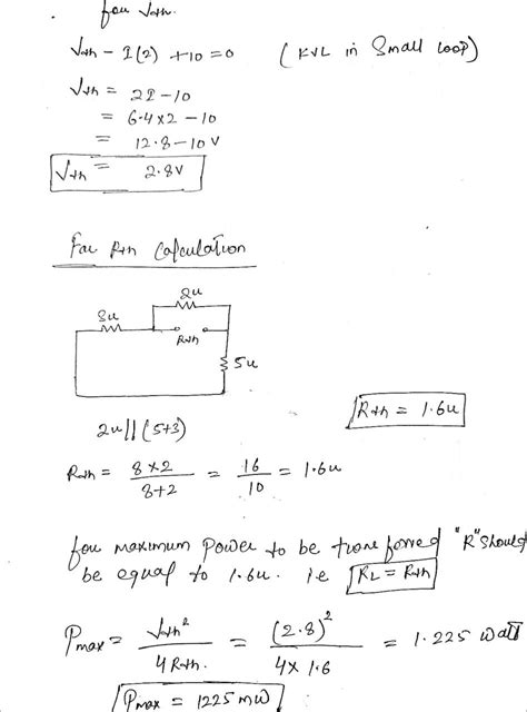 [solved] problem 04 066 maximum power calculation using thevenin