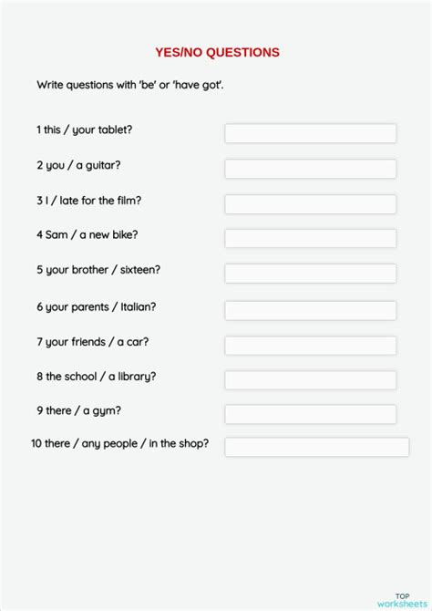 Yesno Questions Interactive And Downloadable Worksheet