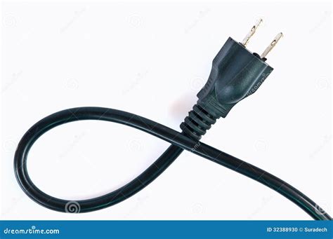 Black electric cable stock photo. Image of volt, equipment - 32388930