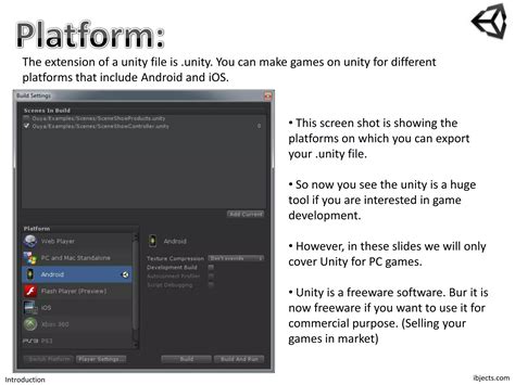 Unity 3d Basics Pptx Operating Systems Computer Software And