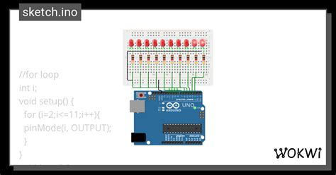 For Loop Wokwi Esp32 Stm32 Arduino Simulator