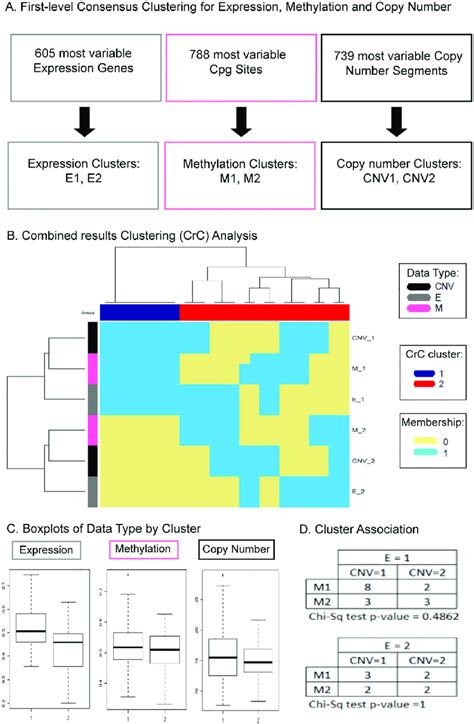nojah combined results clustering crc analysis of gene expression
